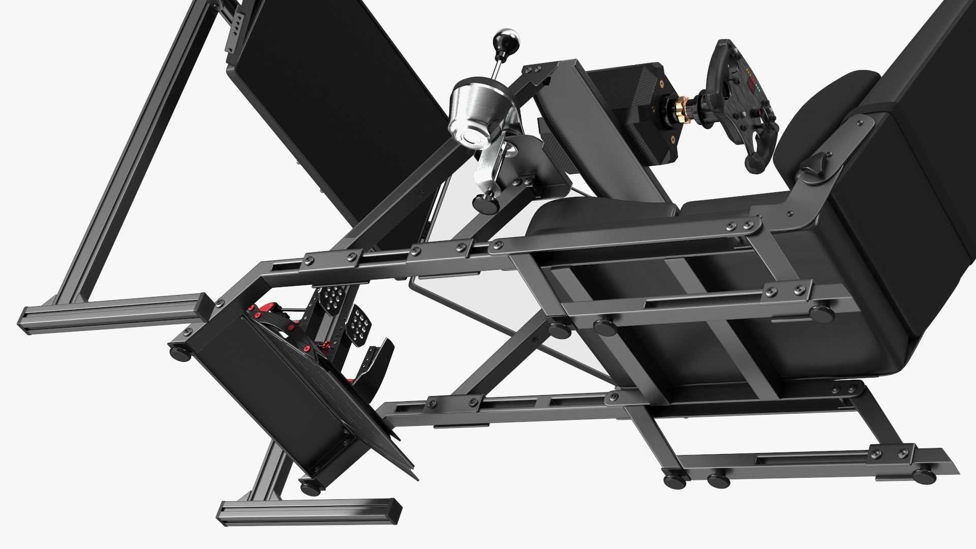 3D GT Racing Sim Gaming Setup with Monitors - TurboSquid 2069078