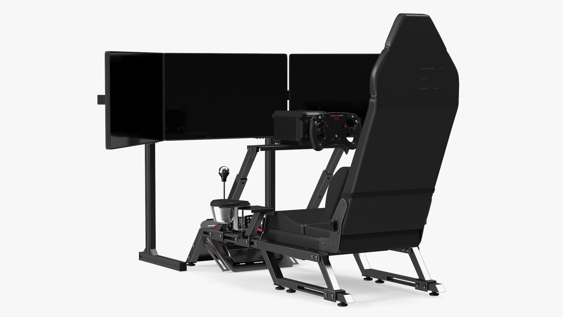 3D GT Racing Sim Gaming Setup with Monitors - TurboSquid 2069078