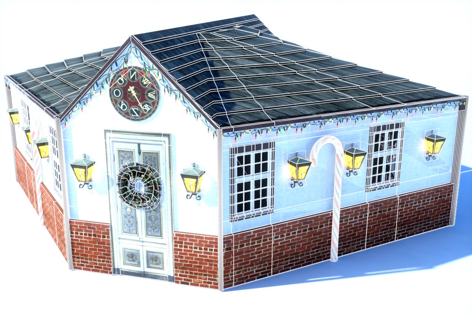 3d Model Santa S Workshop Interior Exterior