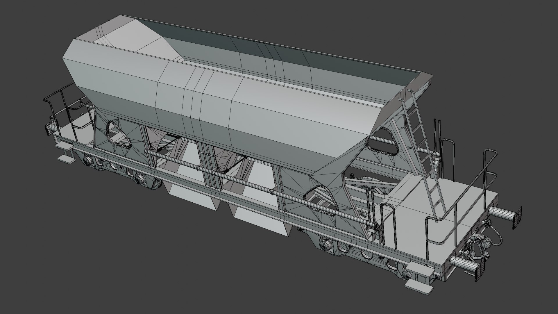 3D Hopper Wagon PBR Rusty - TurboSquid 2240108