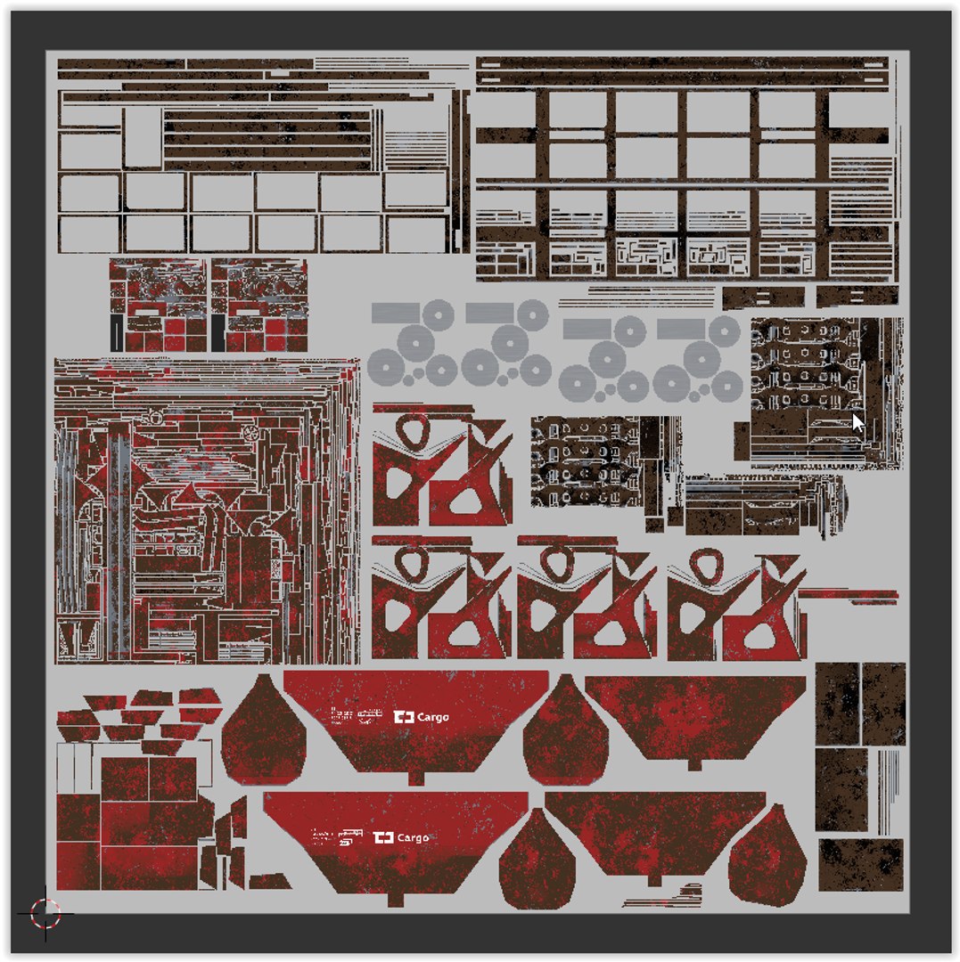 3D Hopper Wagon PBR Rusty - TurboSquid 2240108