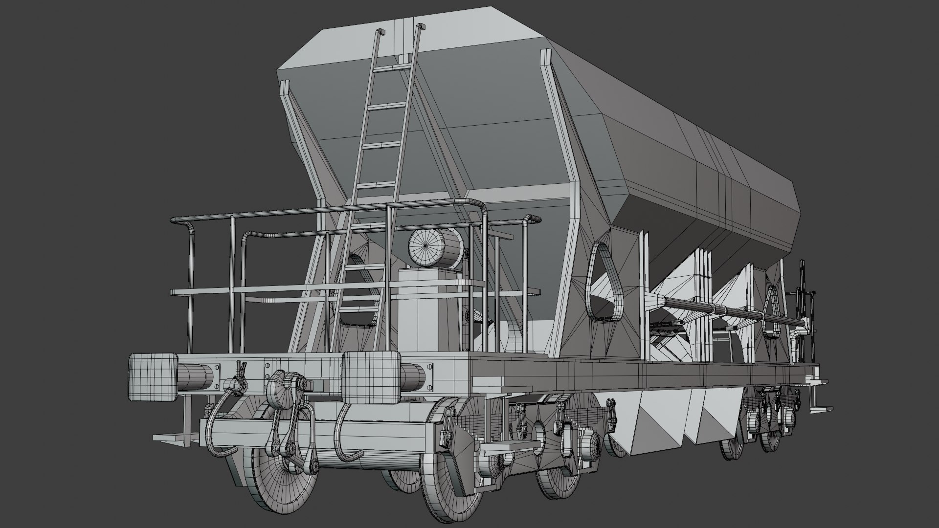 3D Hopper Wagon PBR Rusty - TurboSquid 2240108