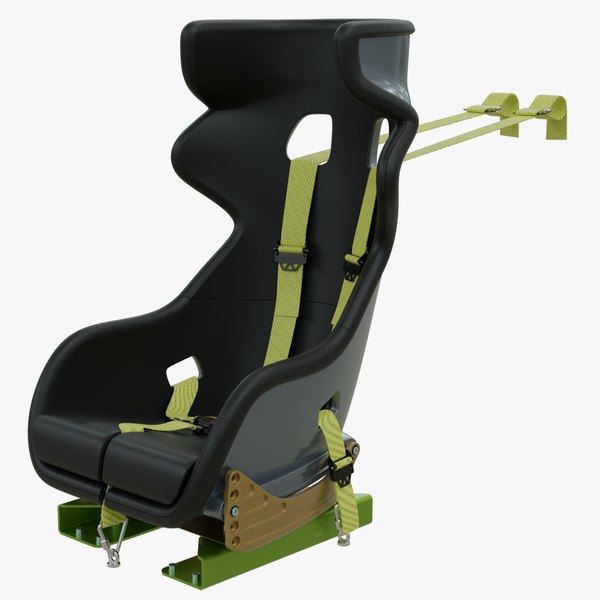 modelo 3d Conjunto de asiento de alta poliéster para coche de rally ...