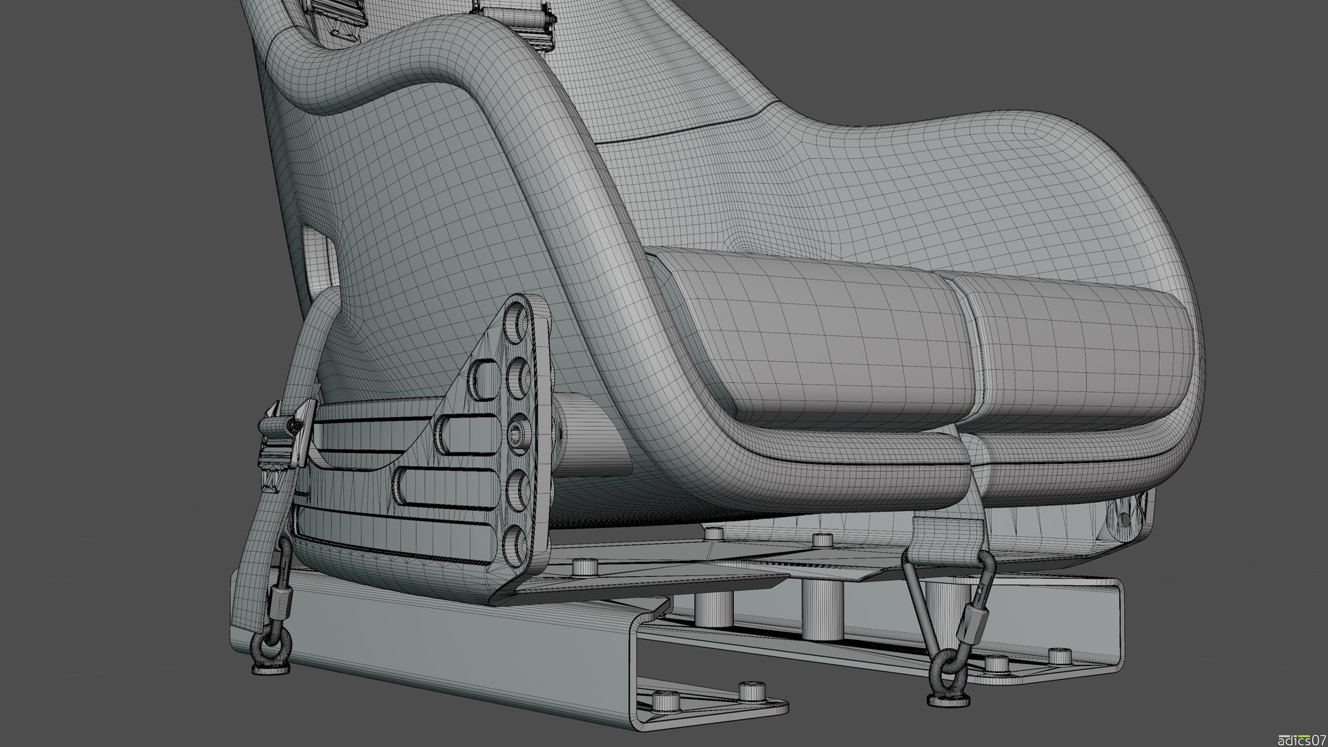 3D High-poly Seat Assembly For Rally Car - TurboSquid 2238866
