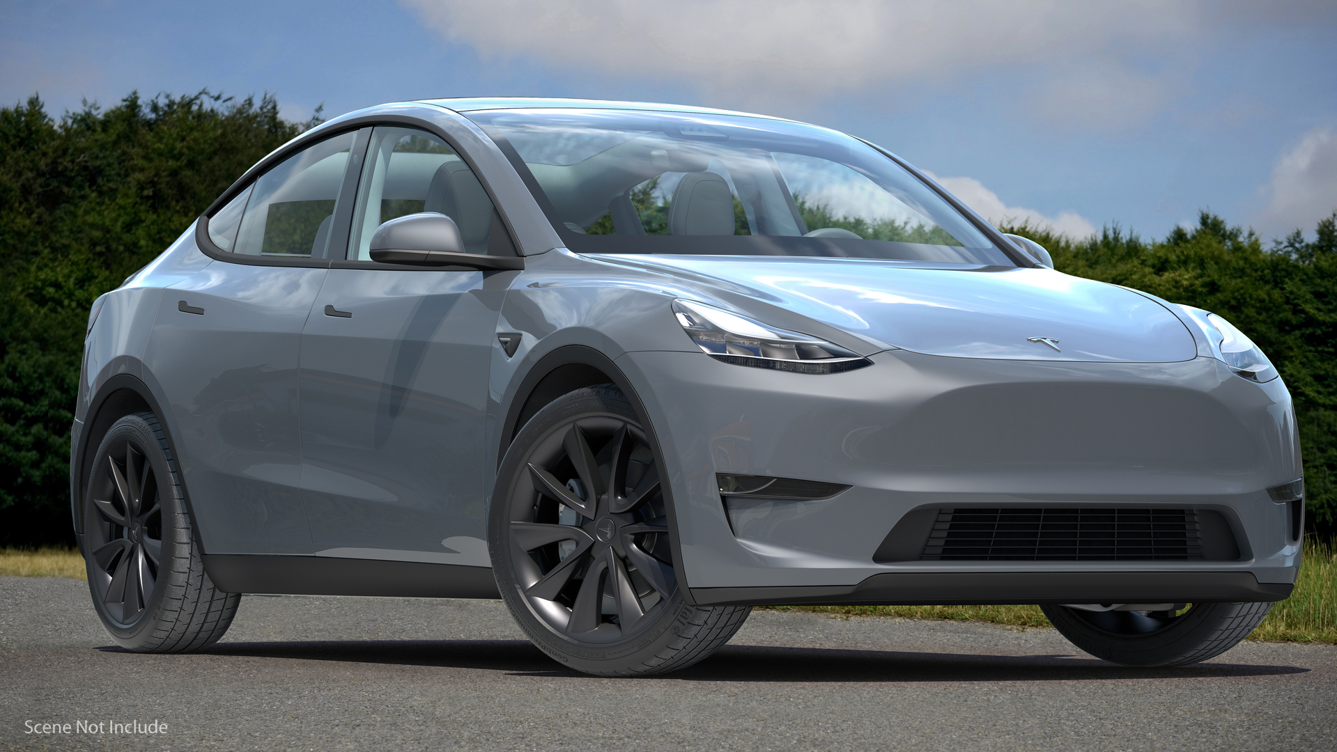 Tesla y silver rigged model - TurboSquid 1417069