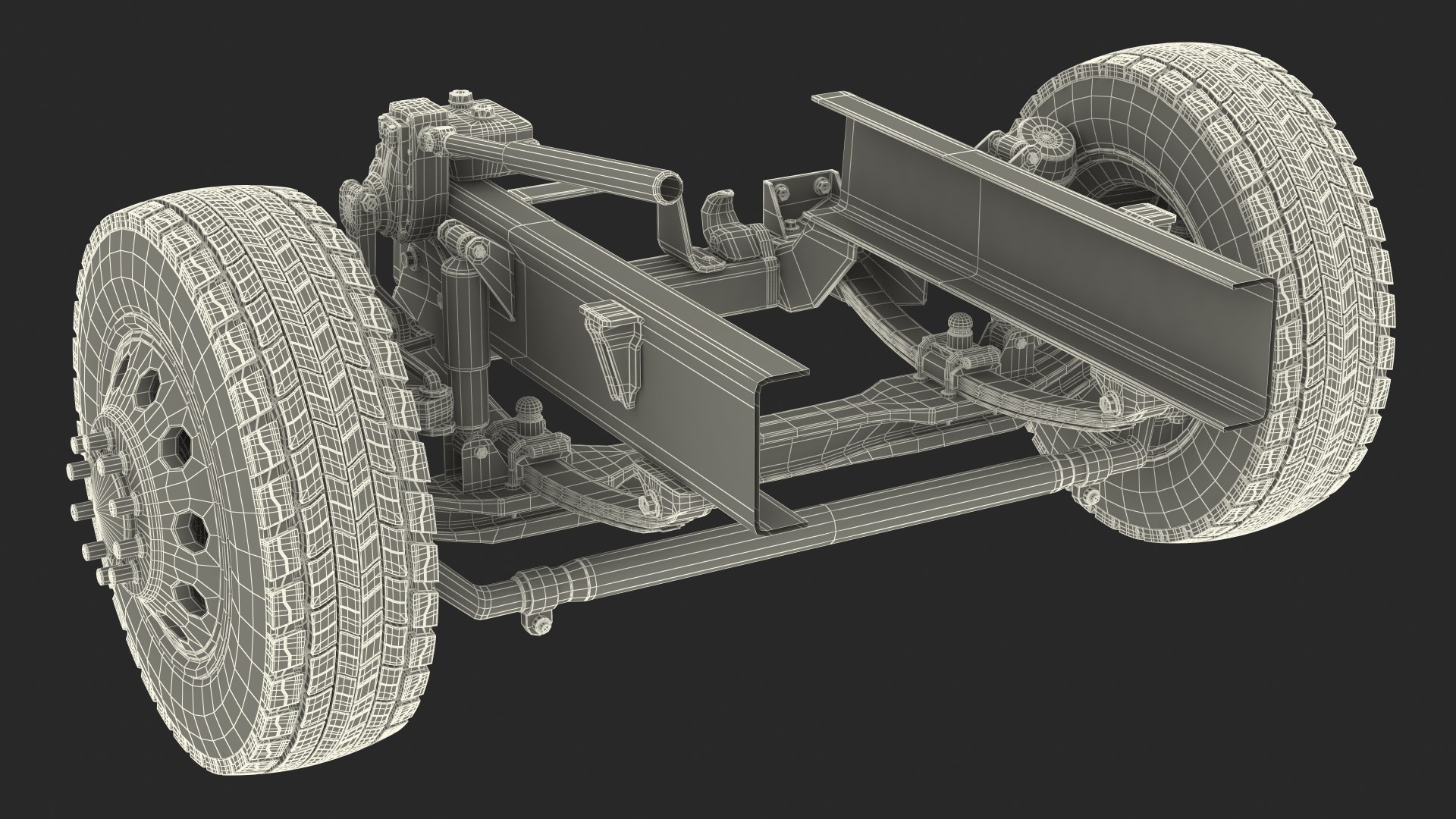 Heavy duty truck chassis 3D model - TurboSquid 1606959