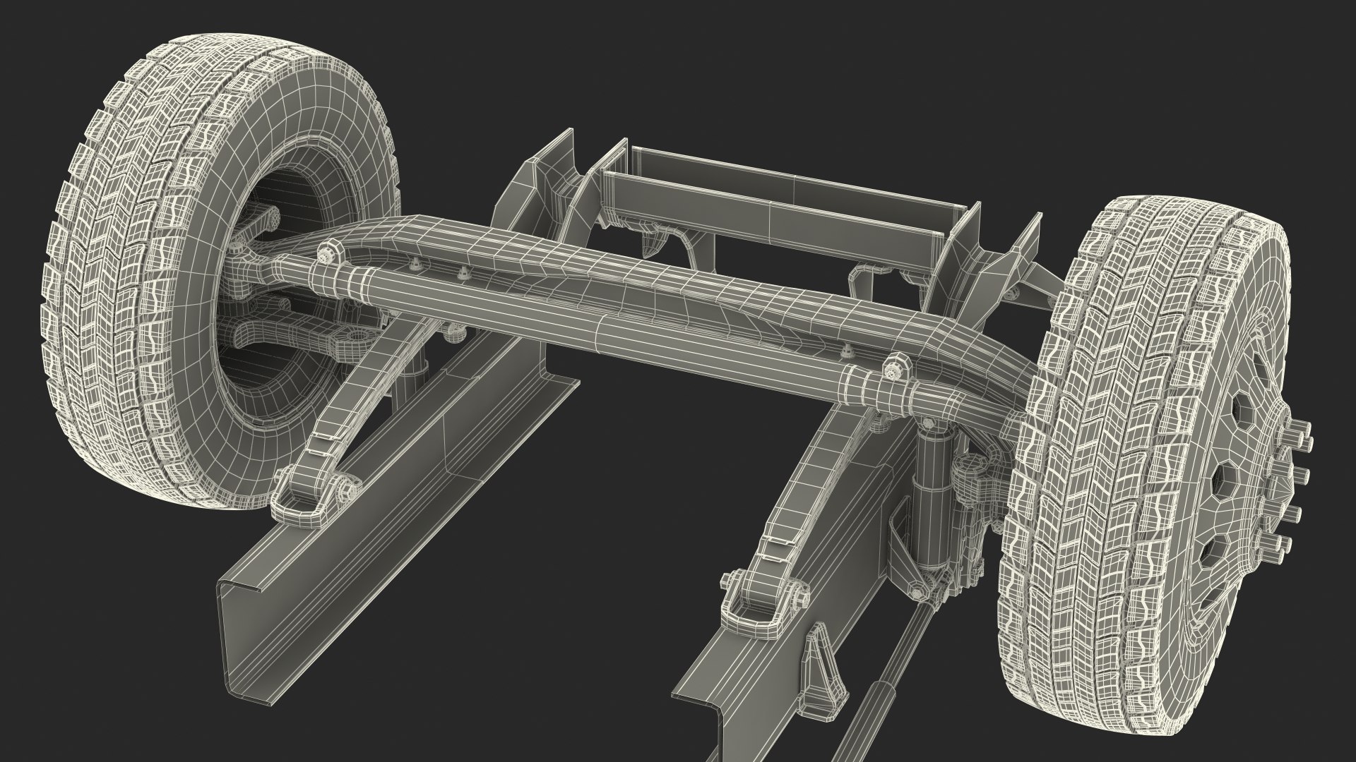 Heavy duty truck chassis 3D model - TurboSquid 1606959