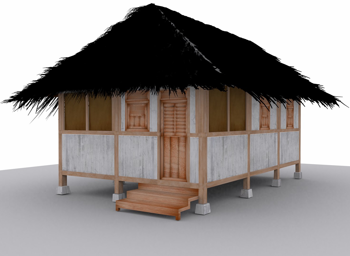 Sundanese Traditional House Suhunan Parahu Kumereb 3D Model ...