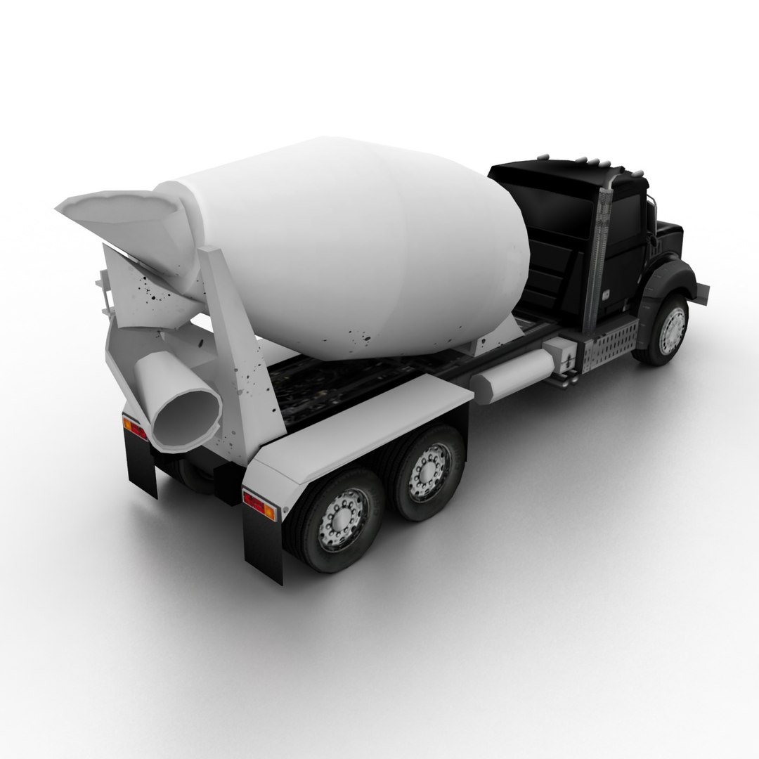 2018 Mack Granite Mixer Truck Model - TurboSquid 1341281