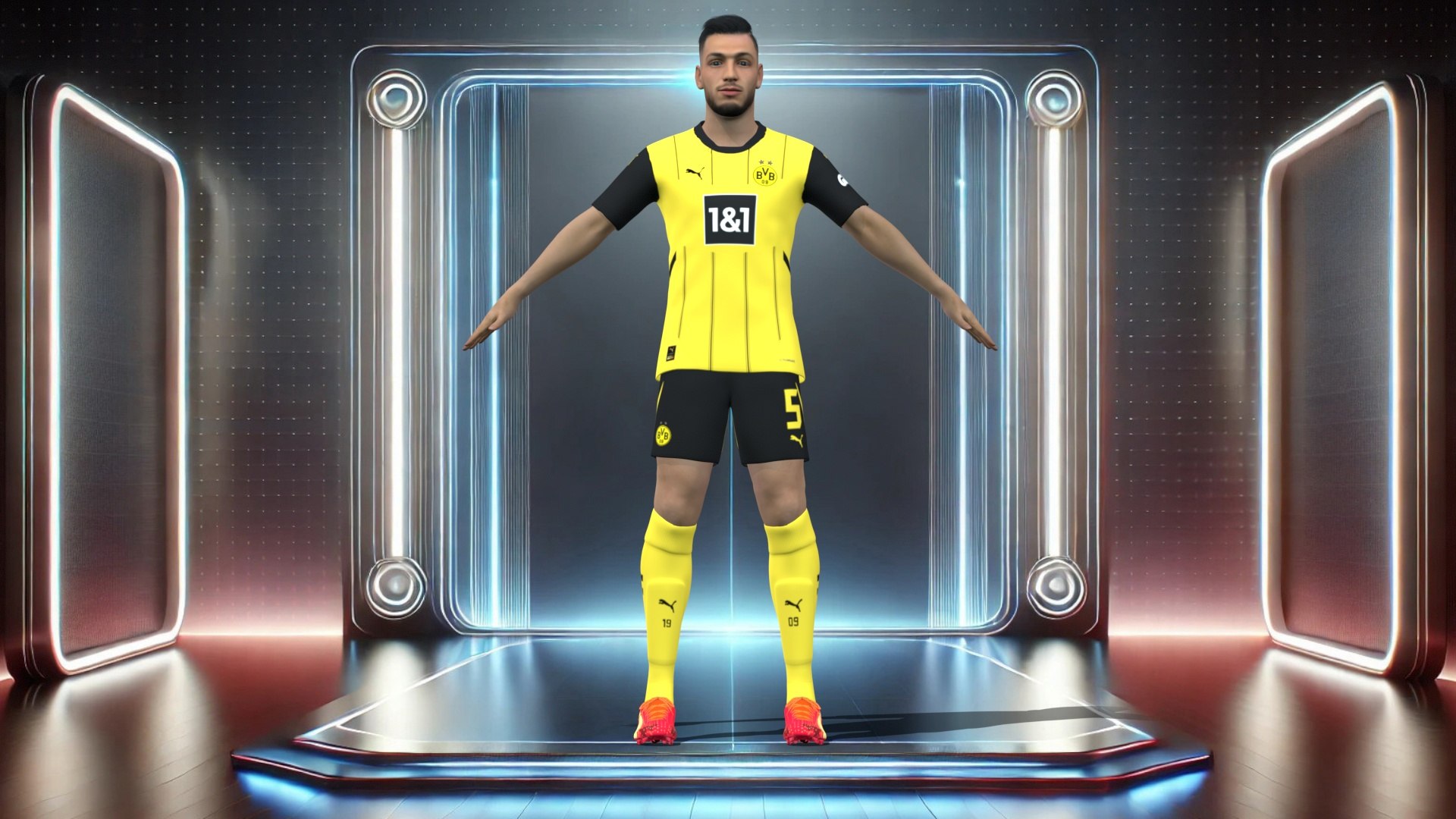 3D Model 3D Rigged Ramy Bensebaini Dortmund 2025 - TurboSquid 2395598