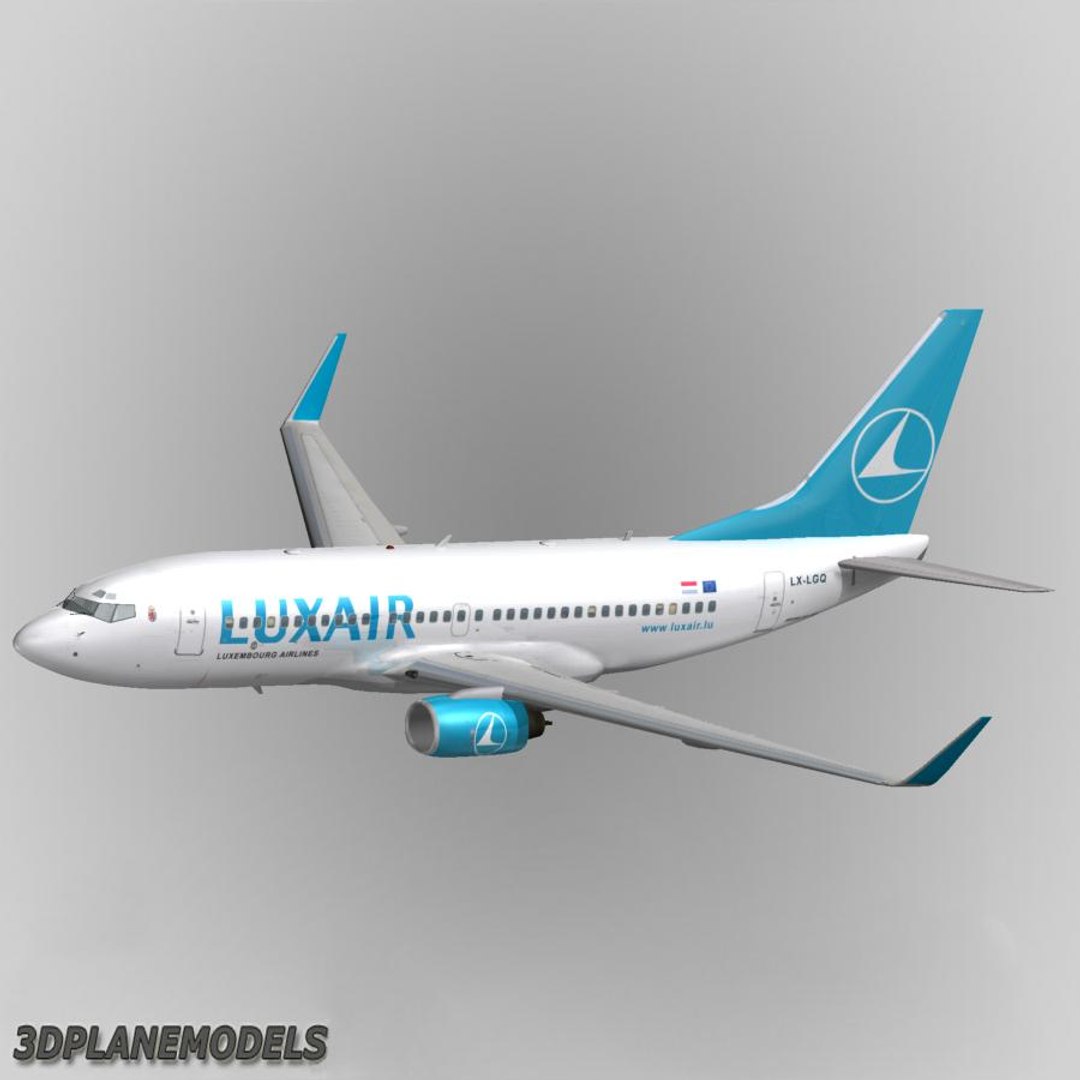 3d B737-700 Luxair 737 Model