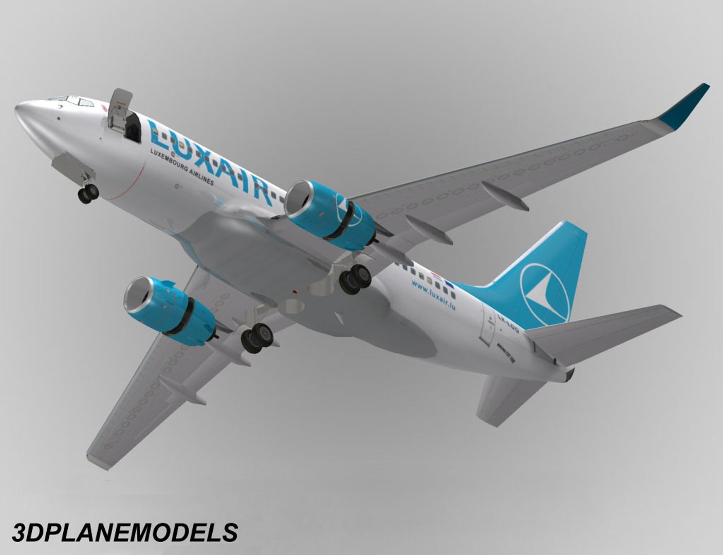 3d B737-700 Luxair 737 Model
