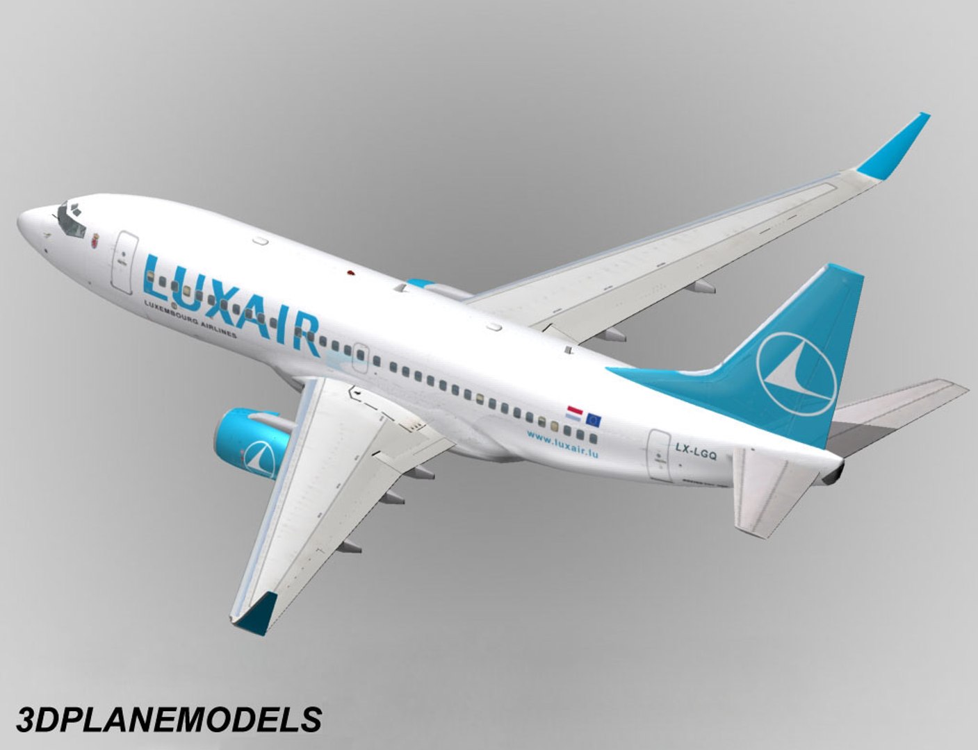 3d B737-700 Luxair 737 Model