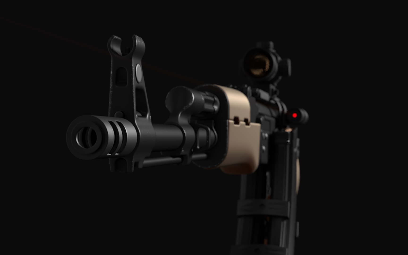 Ak-47 Assault Rifle Scope 3D - TurboSquid 1306157