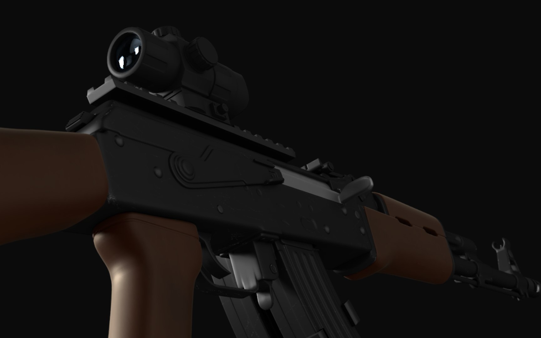 Ak-47 Assault Rifle Scope 3D - TurboSquid 1306157
