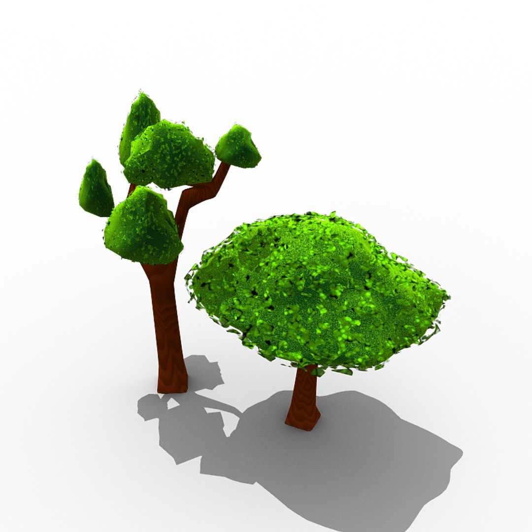 3d Cartoon Trees