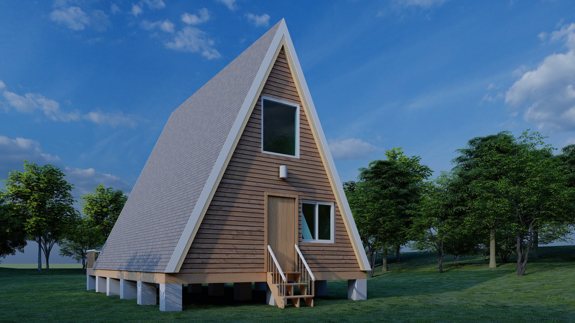 3D Model A Frame House - TurboSquid 2241232