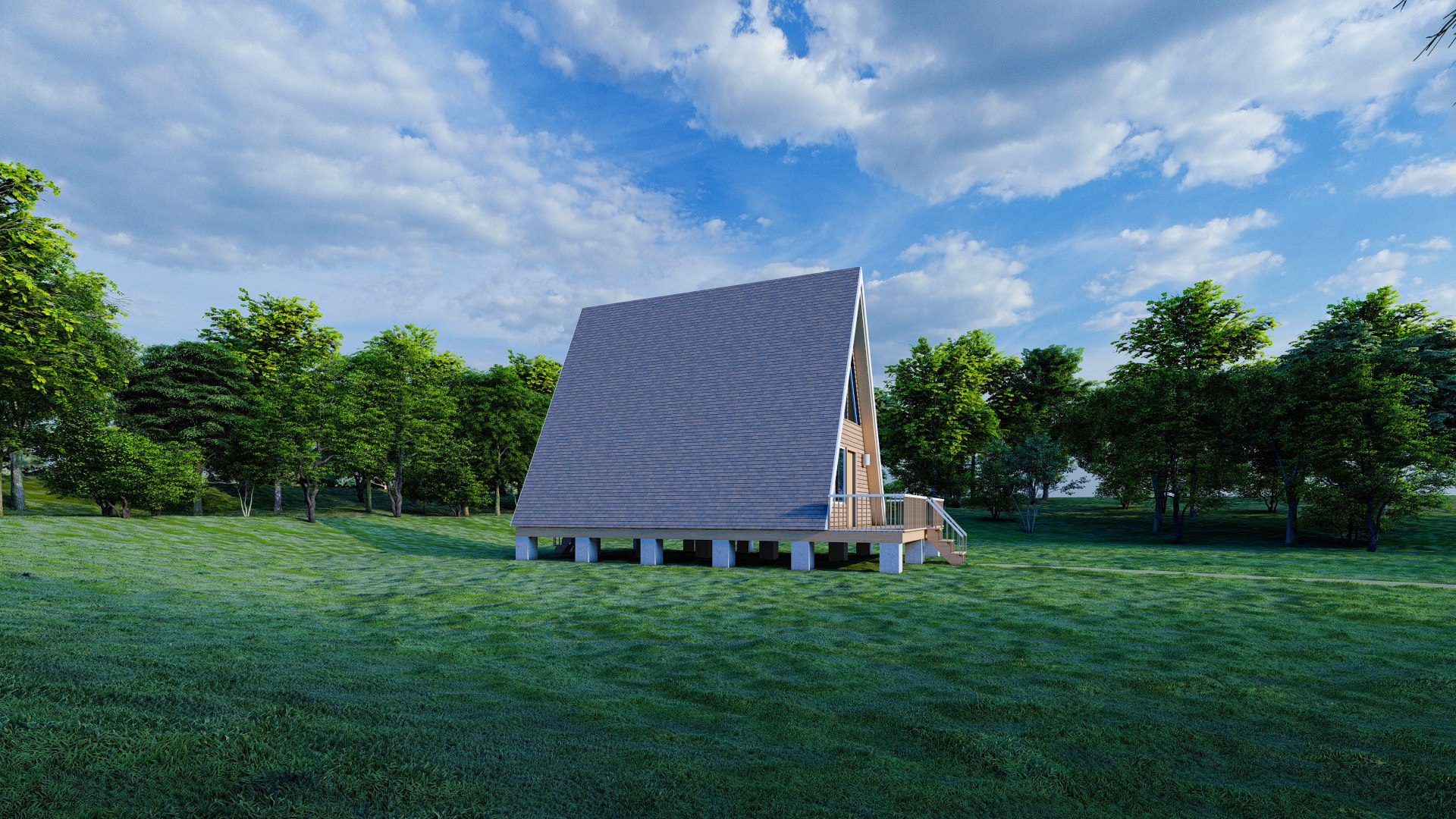 3D Model A Frame House - TurboSquid 2241232