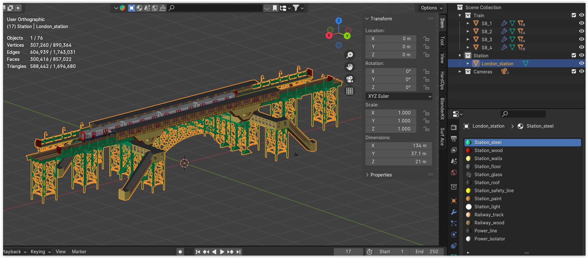 London Metro Station VI 3D Model - TurboSquid 2308888