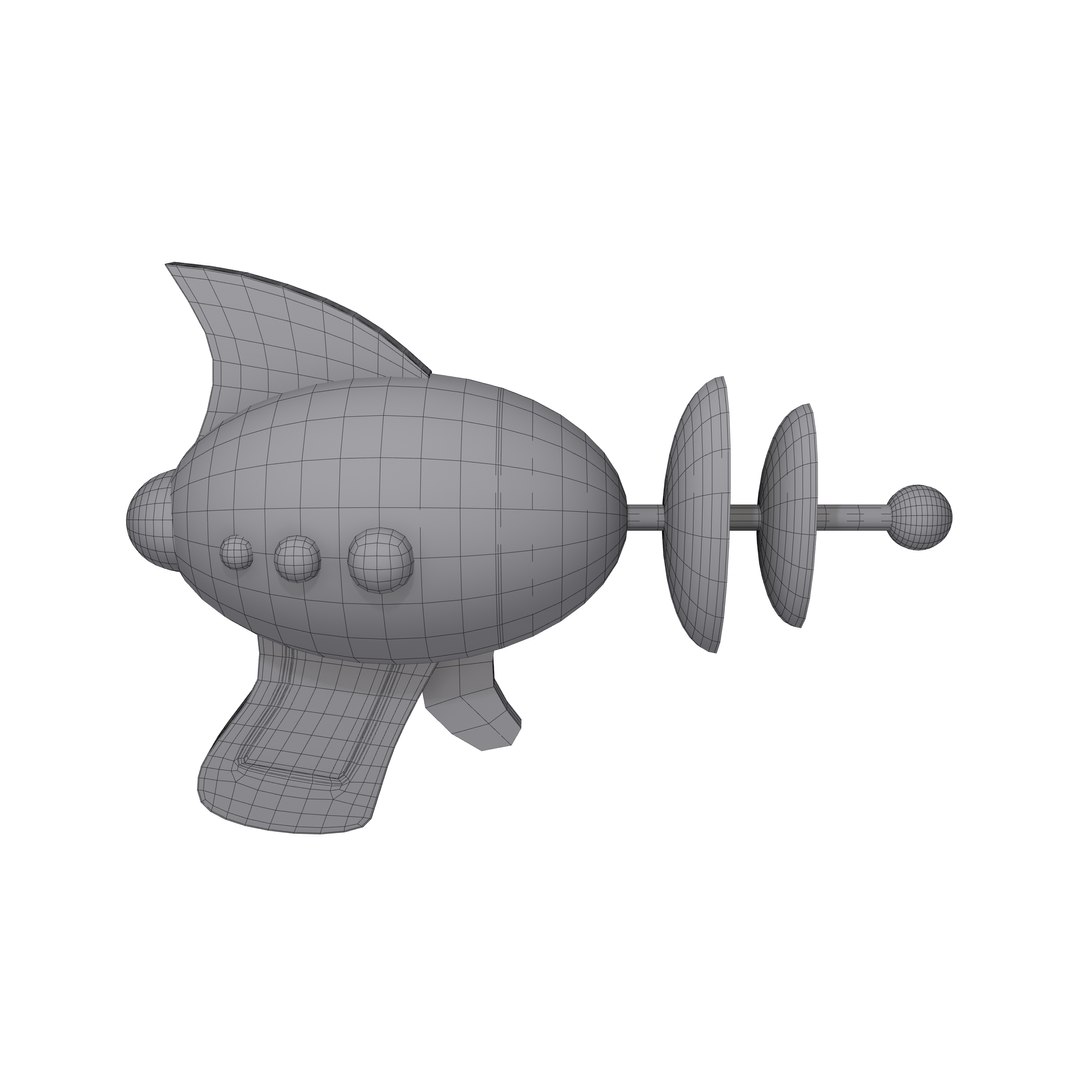 Space Gun Laser Cartoon 3D Model - TurboSquid 1612971