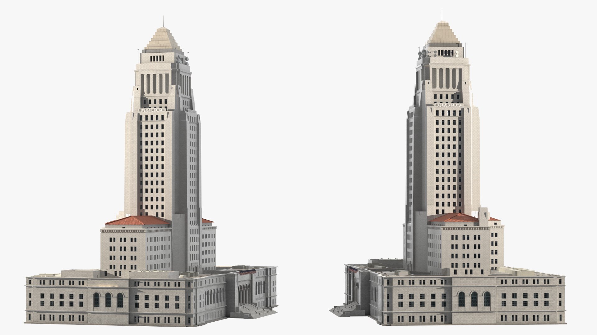 3D Los Angeles City Hall Model - TurboSquid 1797847