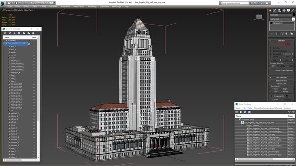 3D Los Angeles City Hall model - TurboSquid 1797847
