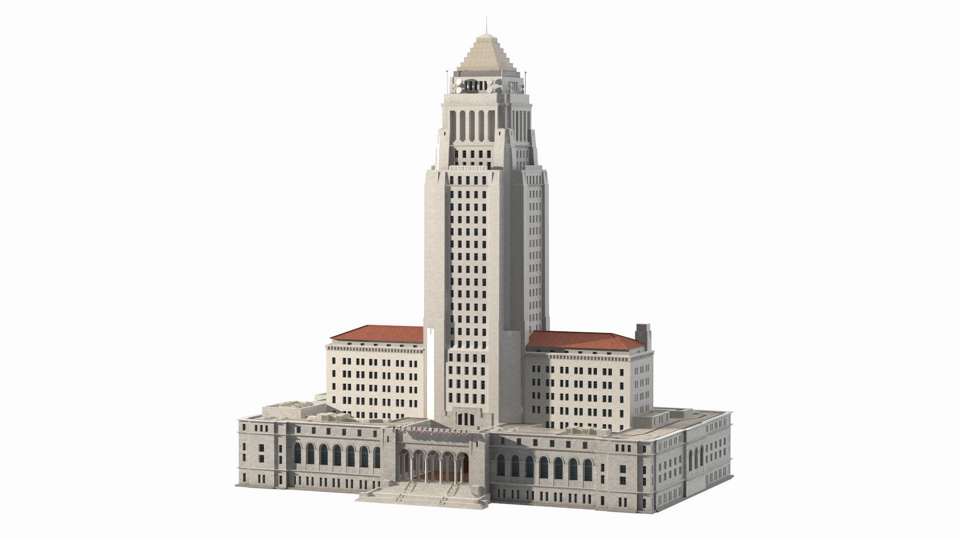 3D Los Angeles City Hall Model - TurboSquid 1797847