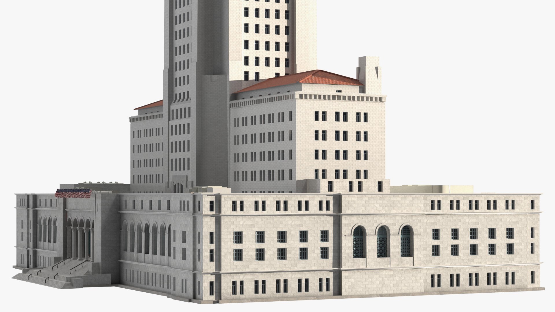 3D Los Angeles City Hall Model - TurboSquid 1797847