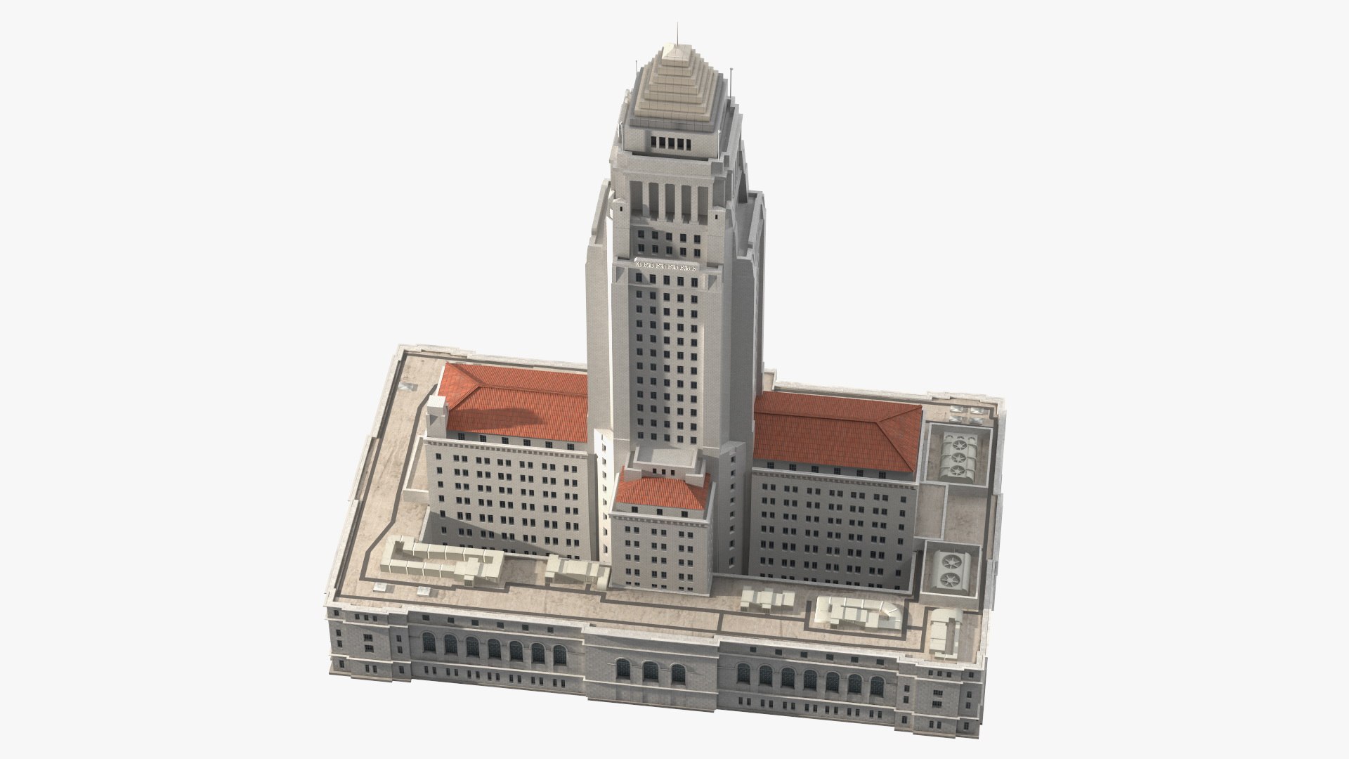 3D Los Angeles City Hall Model - TurboSquid 1797847