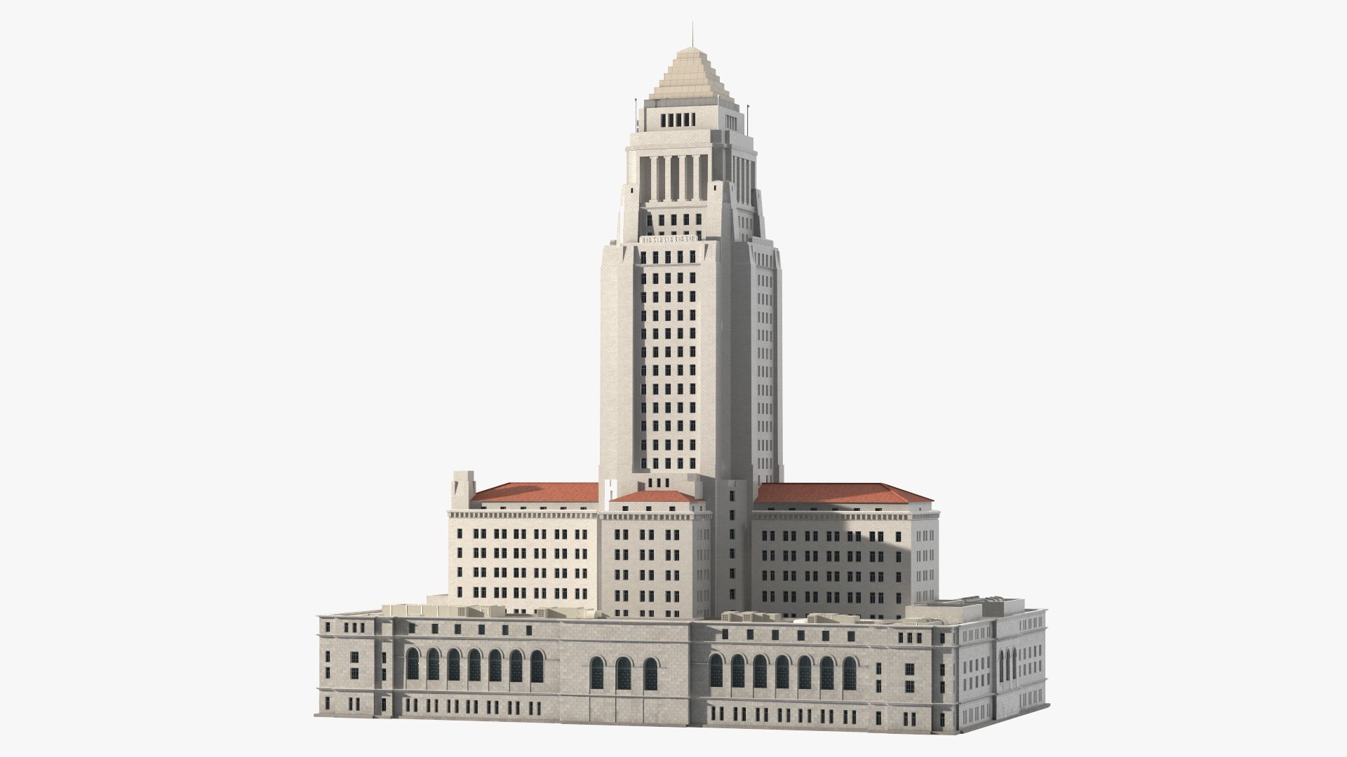 3D Los Angeles City Hall Model - TurboSquid 1797847
