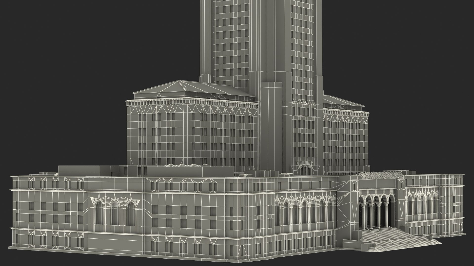 3D Los Angeles City Hall model - TurboSquid 1797847