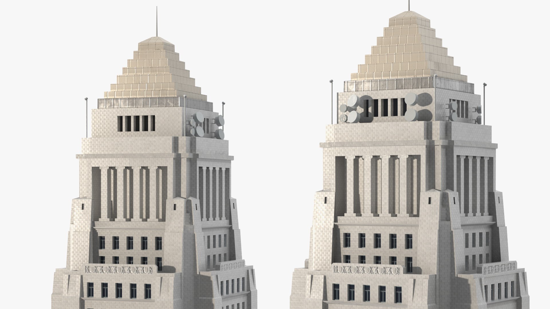 3D Los Angeles City Hall Model - TurboSquid 1797847