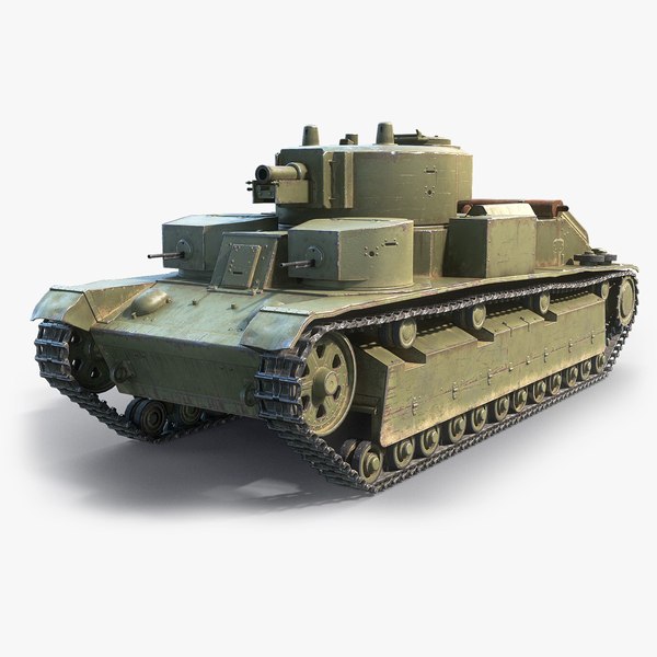 Low-poly medium tank t-28 model - TurboSquid 1701558