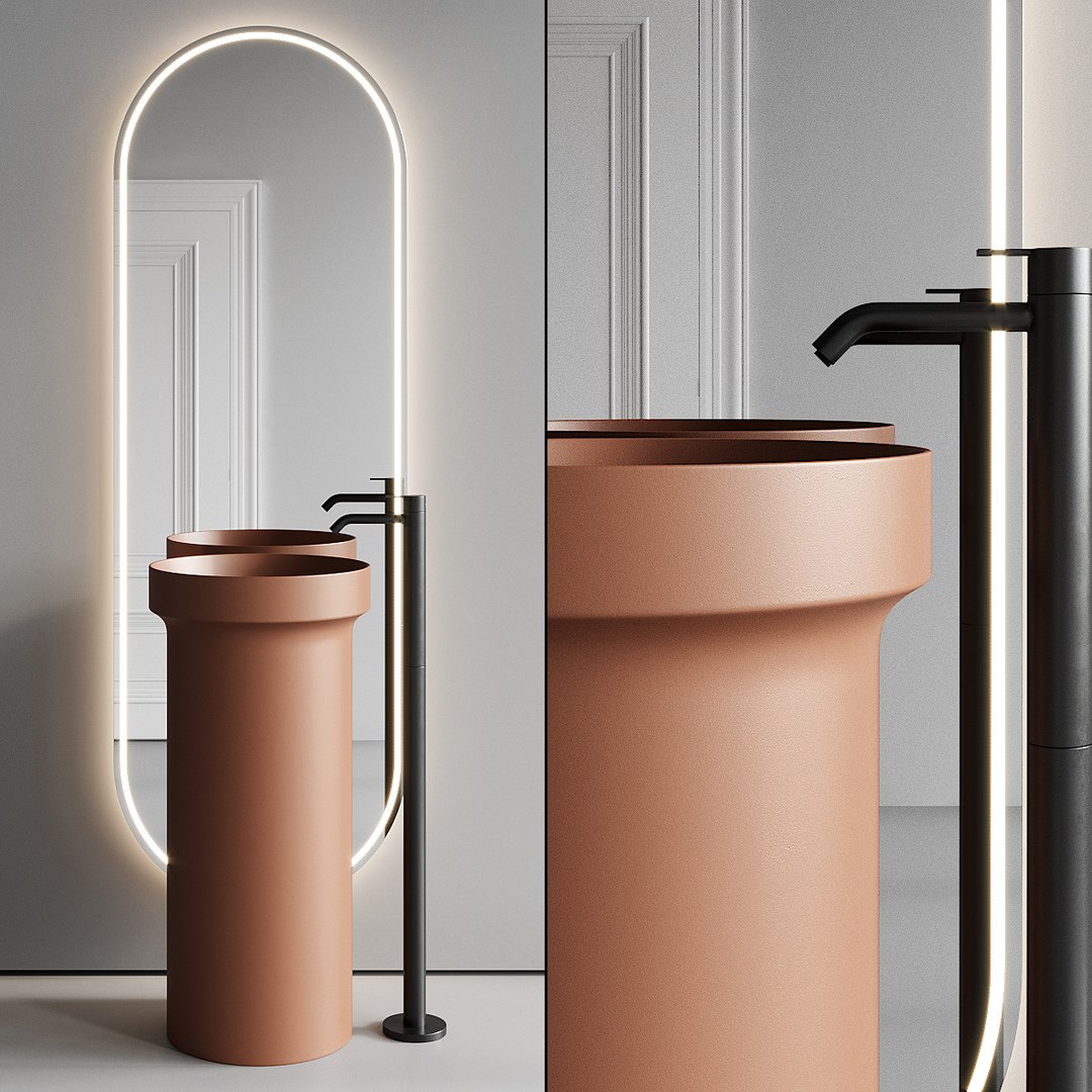 Inbani Arc Vanity Unit Set 1 3D Model - TurboSquid 2299505