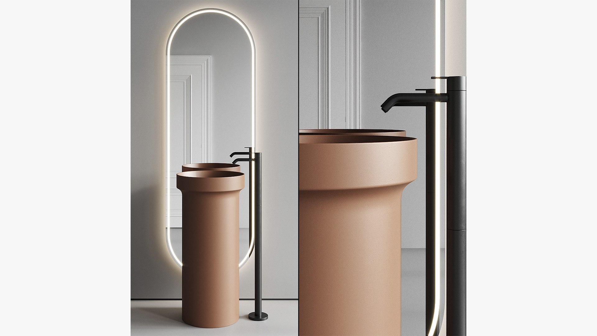 Inbani Arc Vanity Unit Set 1 3D Model - TurboSquid 2299505