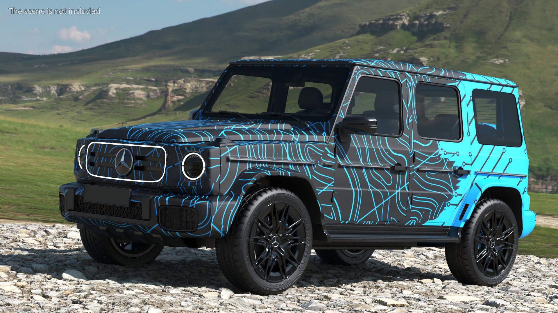 3D Model Mercedes-Benz G580 With Dynamic Pattern Rigged - TurboSquid ...