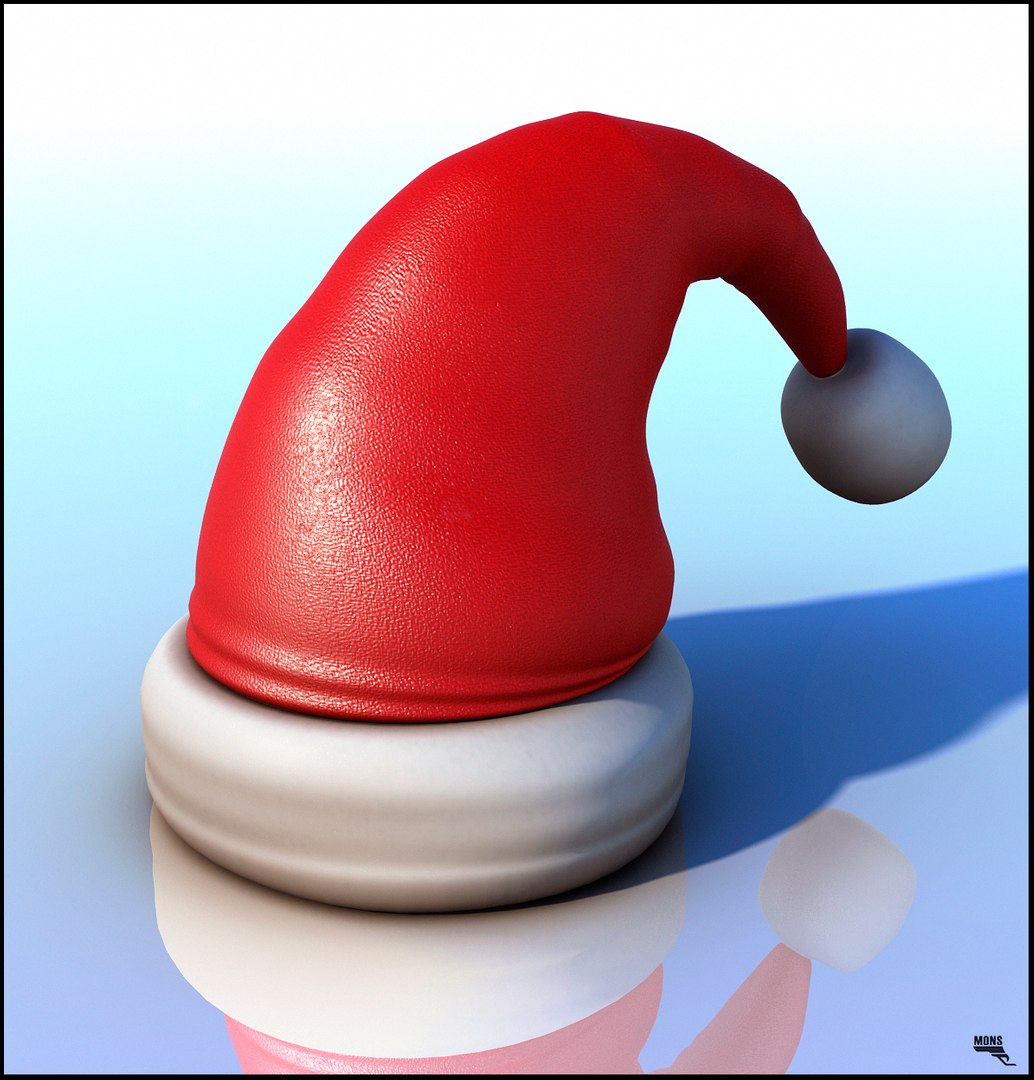 3d santa claus hat model