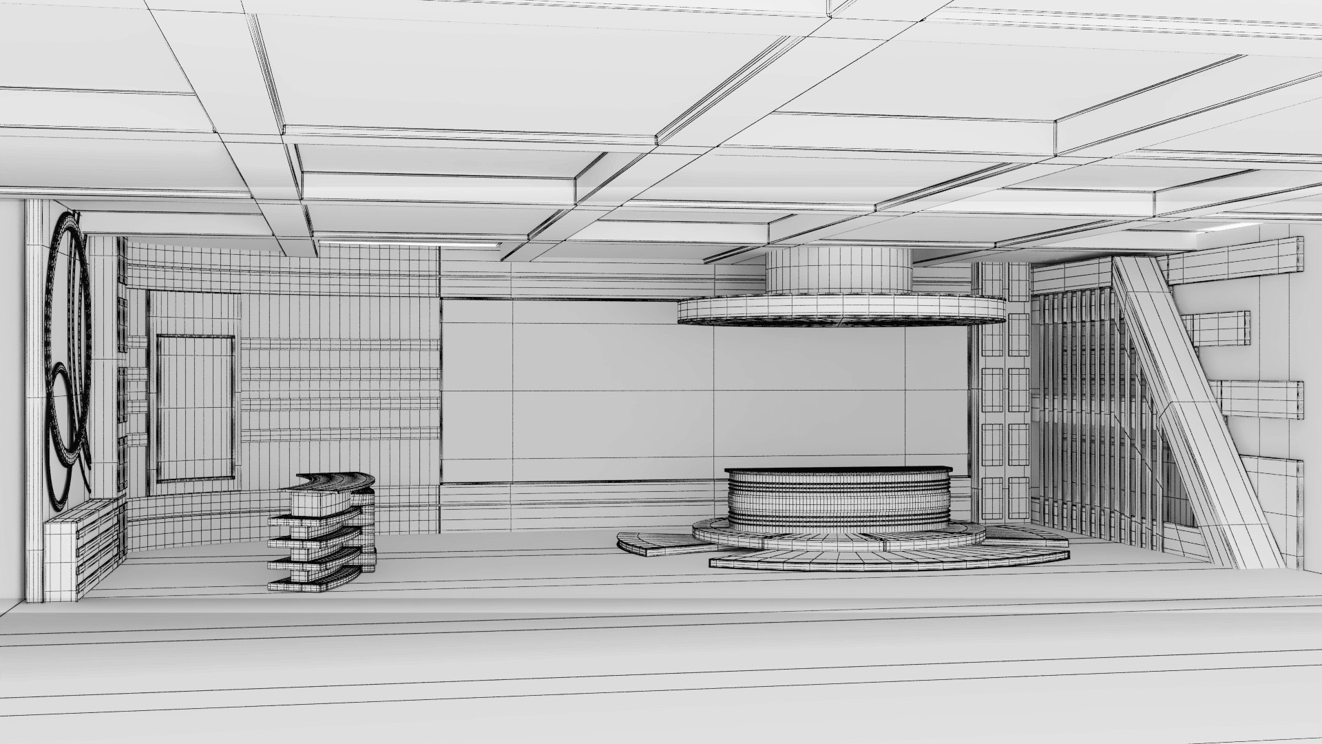 TV News And Talkshow Studio 3D Model - TurboSquid 1987725