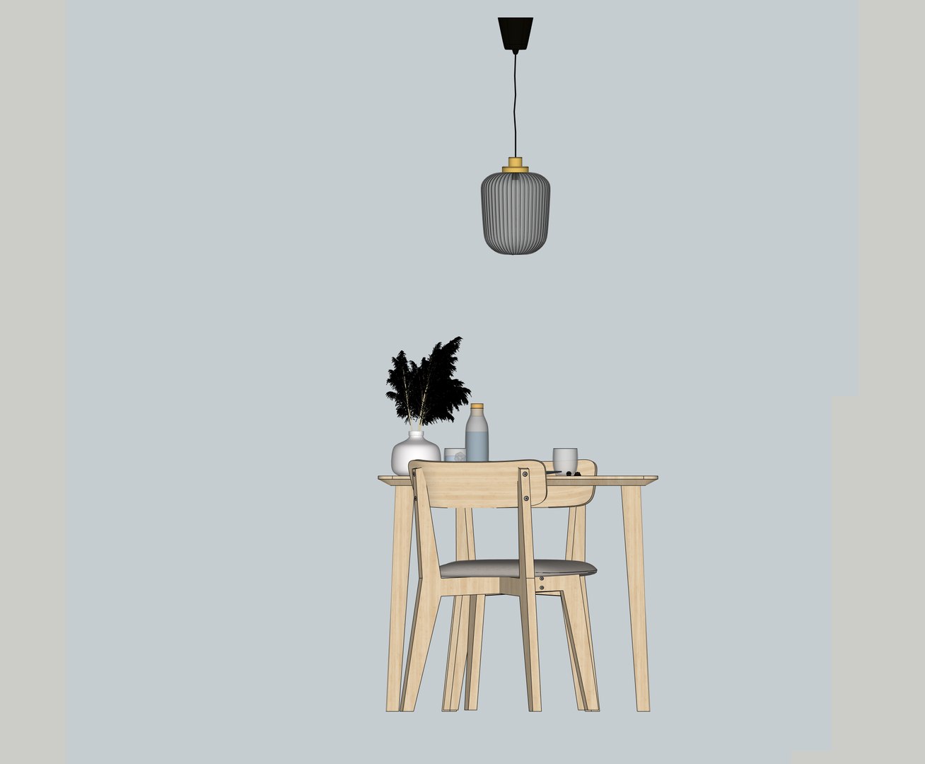 Dining Set IKEA LISABO 3D - TurboSquid 2400406