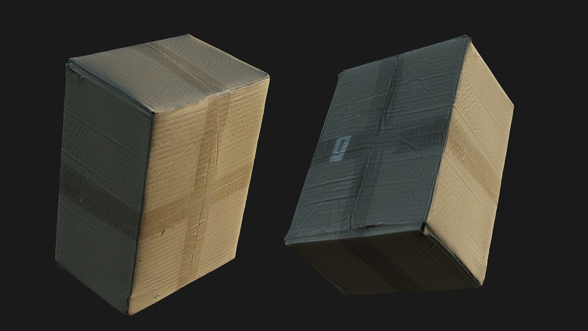 3D Scanned Cardboard Box For Parcels - TurboSquid 2381517