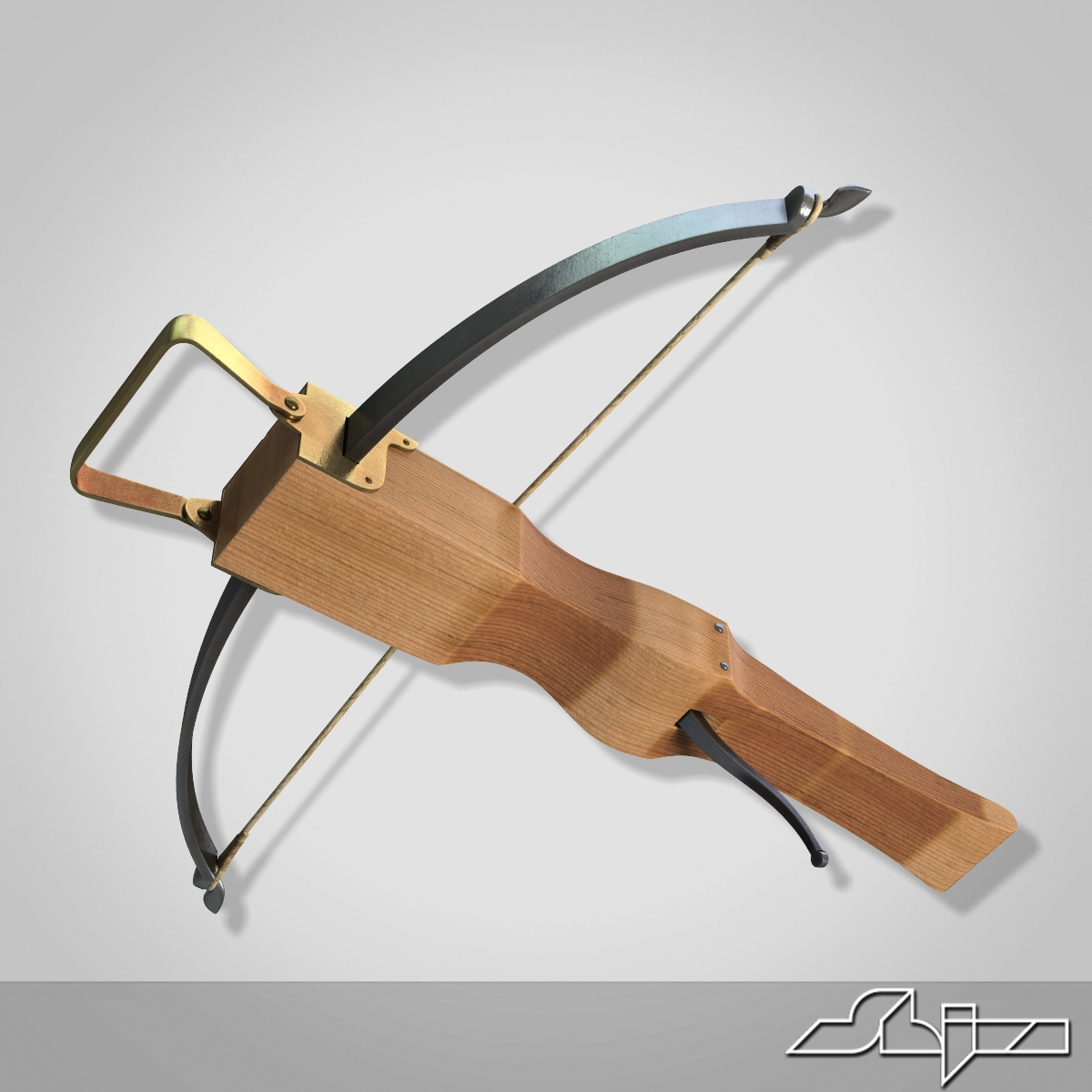 3d medieval crossbow model