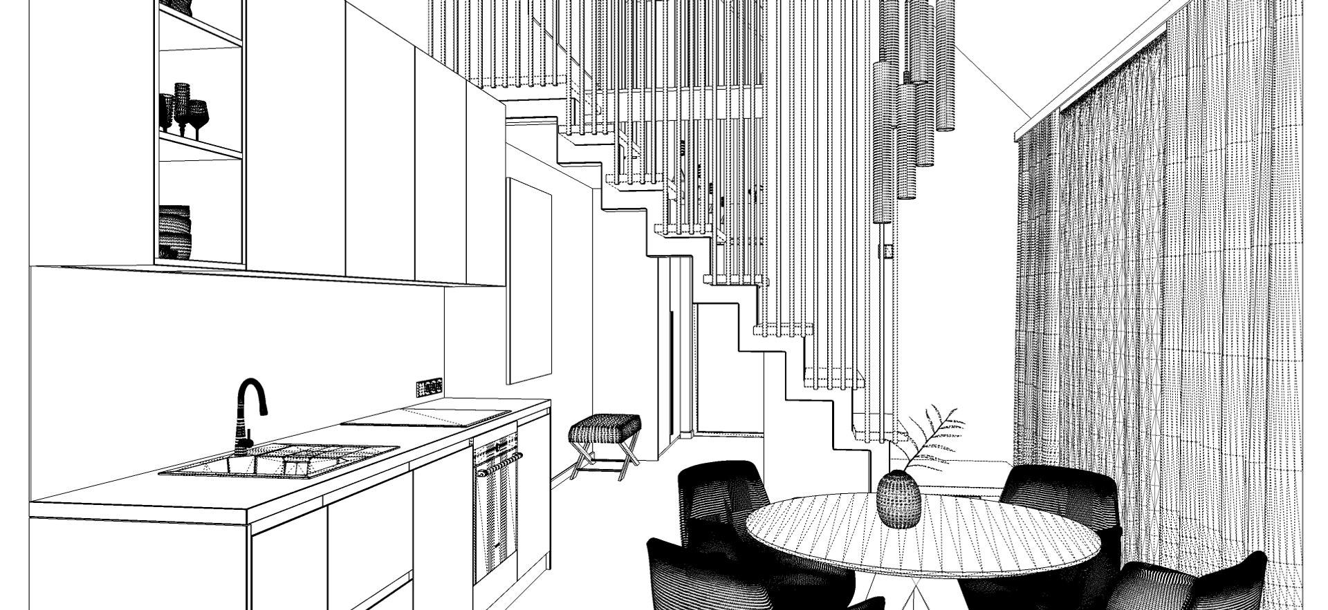 Loft Interior Model - TurboSquid 1606419