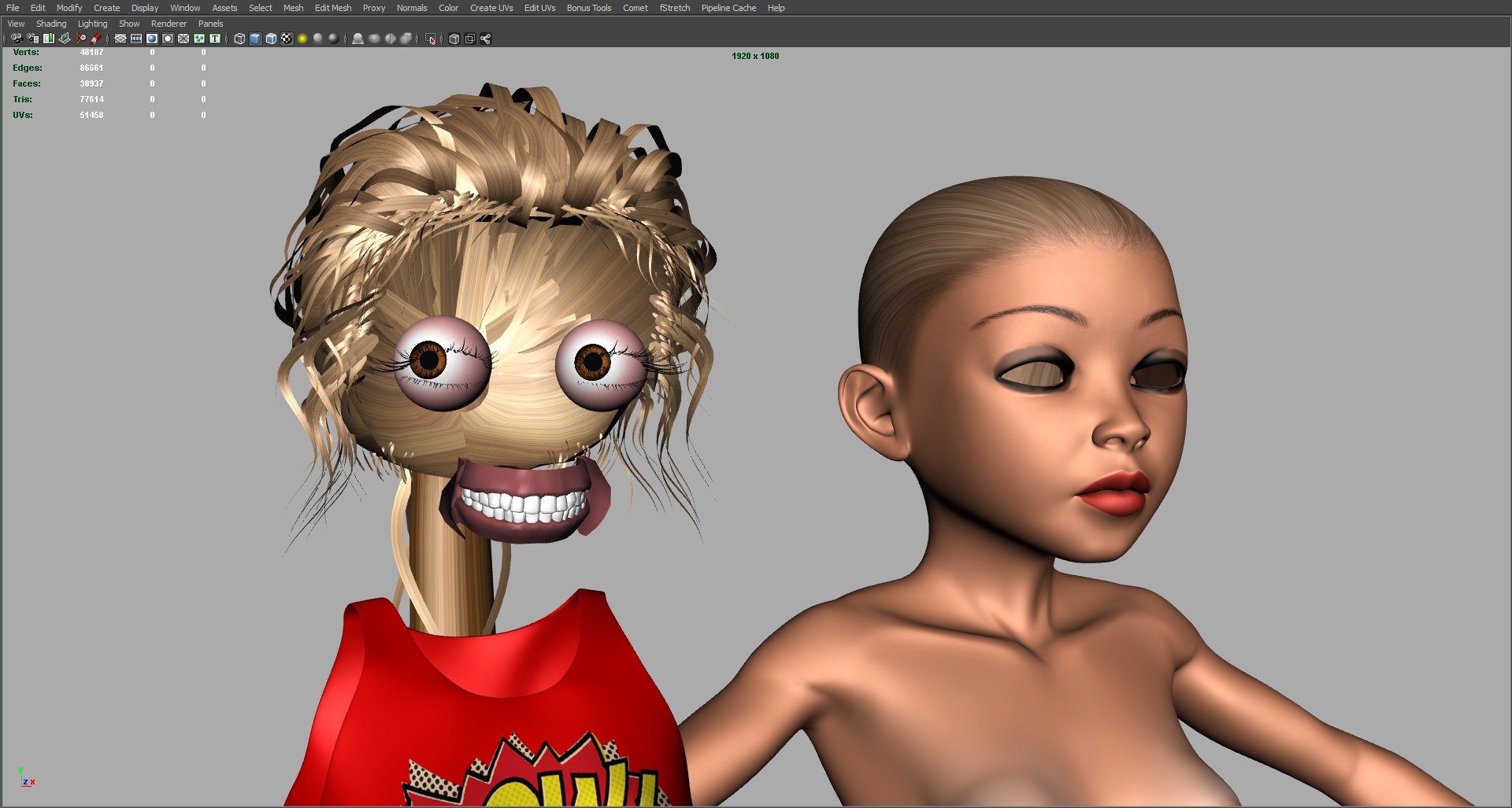 3d Stylized Woman Model