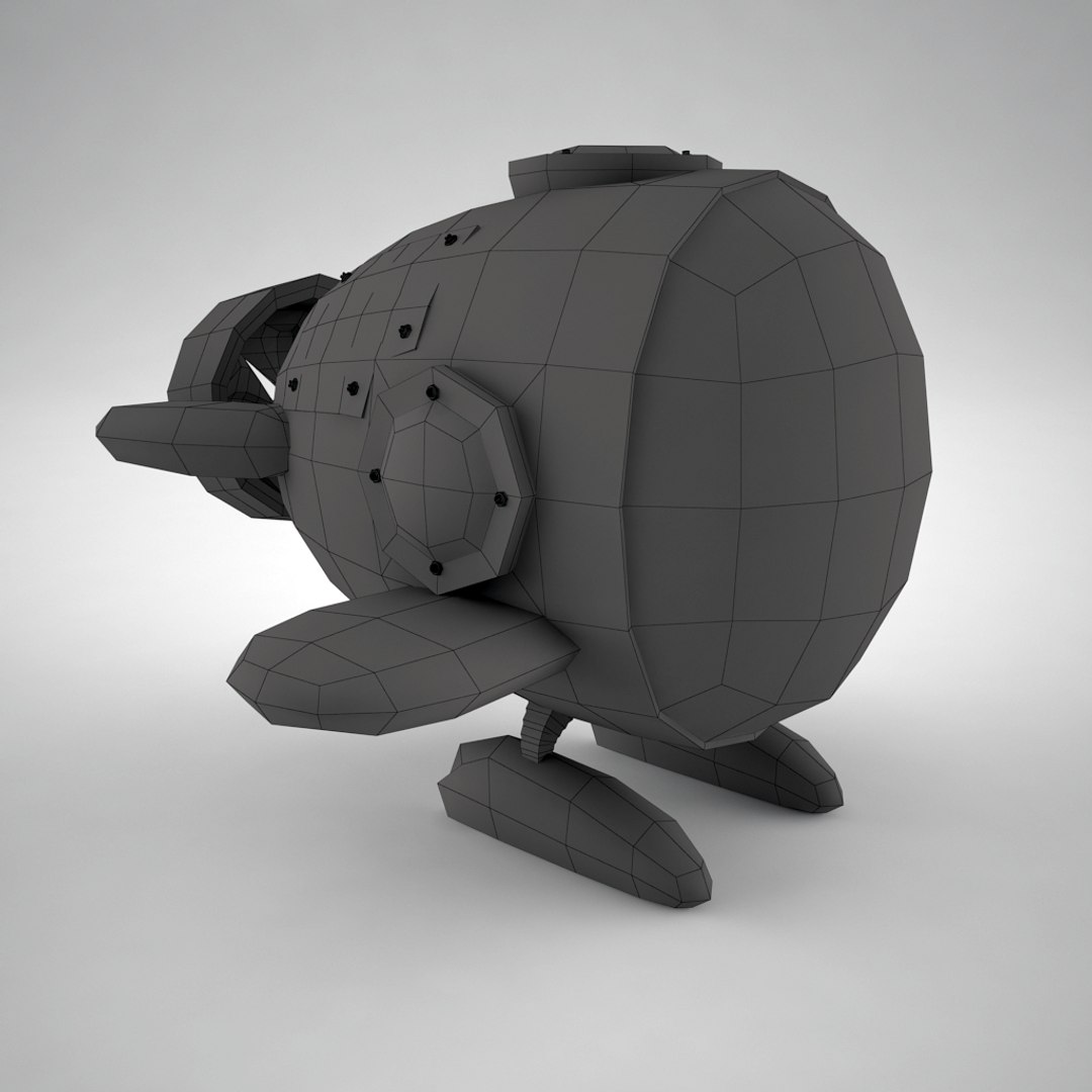 cartoon mini submarine 3d max