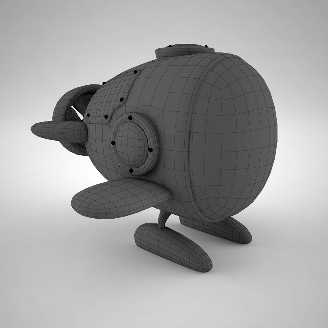 cartoon mini submarine 3d max