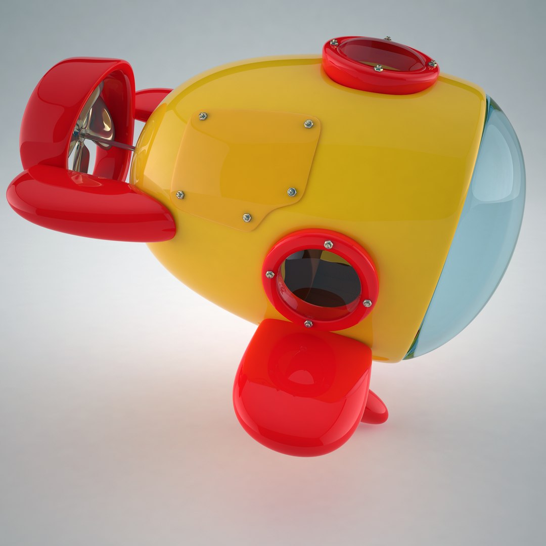 cartoon mini submarine 3d max
