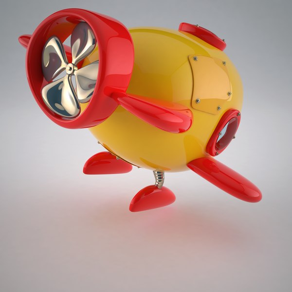 cartoon mini submarine 3d max