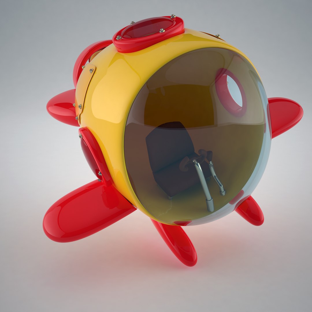cartoon mini submarine 3d max