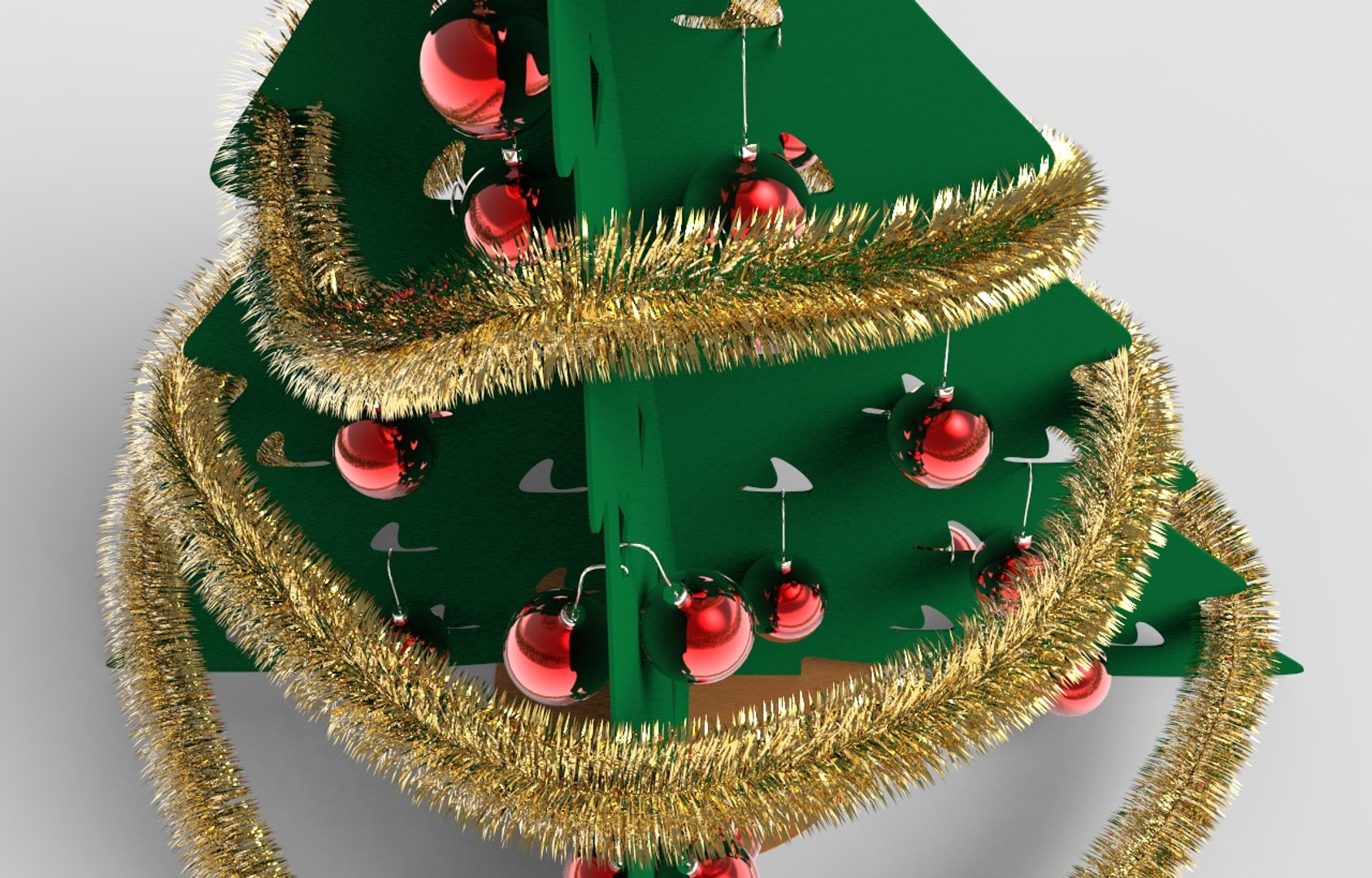 3d model cardboard christmas
