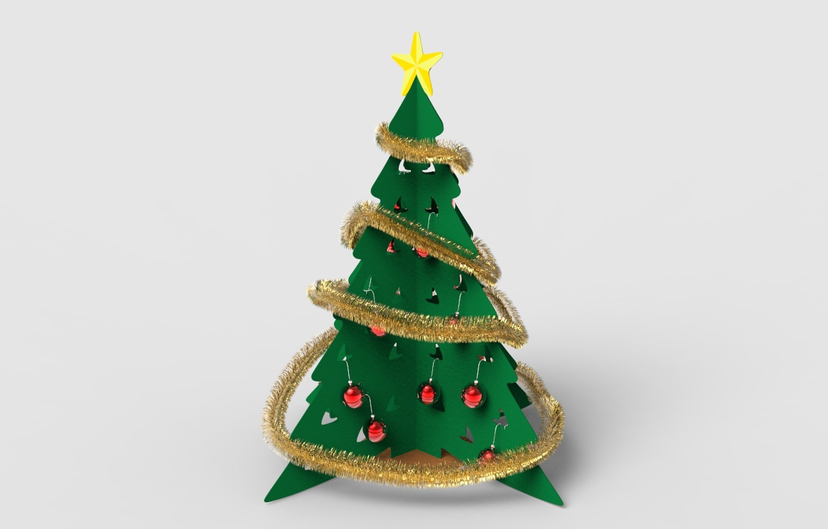 3d model cardboard christmas
